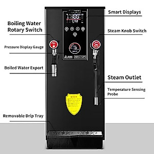 KJLYLPP 12L Commercial Multi-Purpose Milk Frother, Electric Milk Foam Maker LED Display for Espresso Coffee Tea Coffee Shop Dessert Shop Hotel Milk