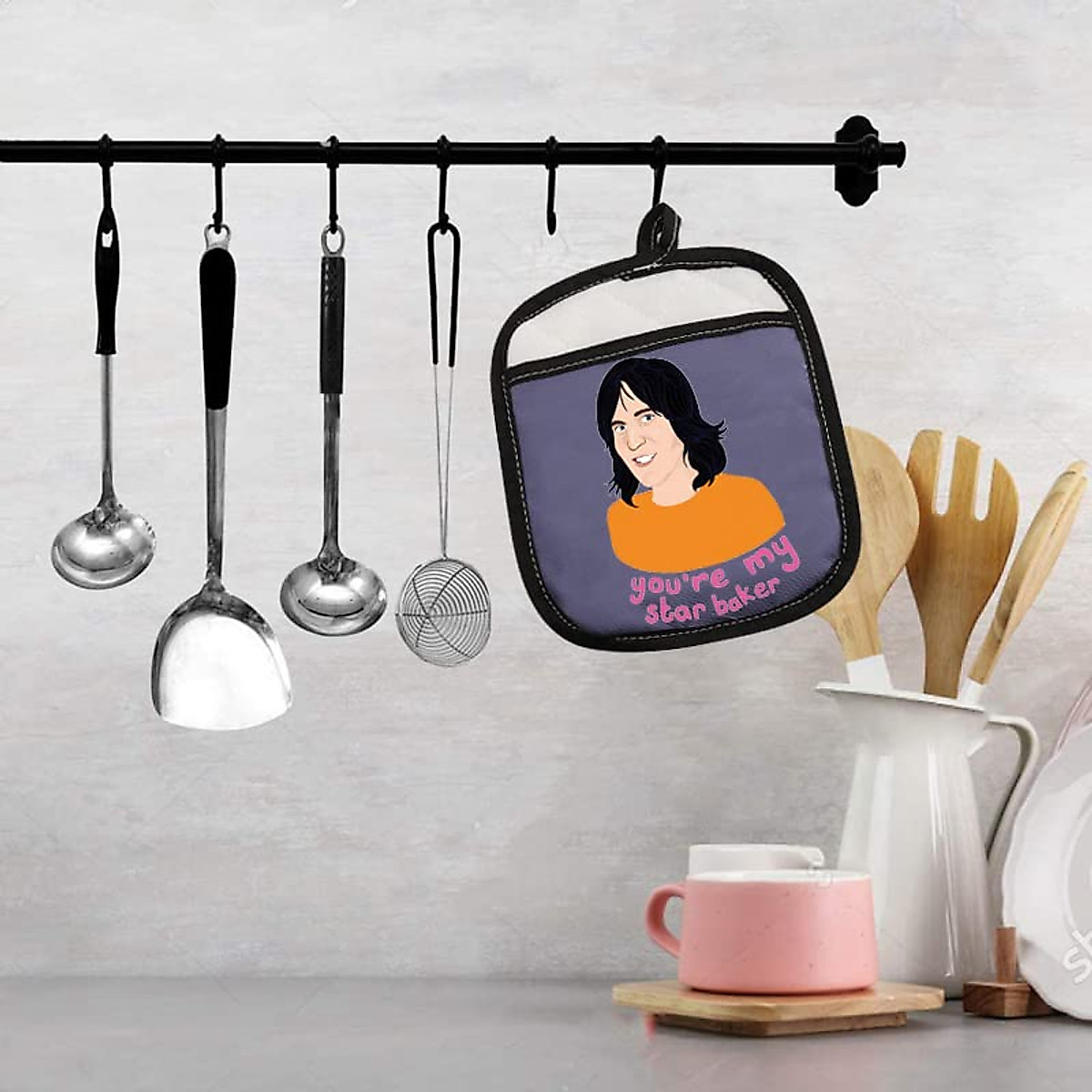 Baker Appreciation Gift for Friends Mom You are My Star Baker Oven Pads Pot Holder with Pocket (You're My Star Baker)