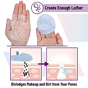 Slick- Silicone Facial Cleansing Brush, 4 Pack, Silicone Face Scrubber, Face Brush, Face Scrubber Exfoliator, Face Cleansing Brush, Exfoliating Brush, Face Wash Brush, Silicone Face Brush