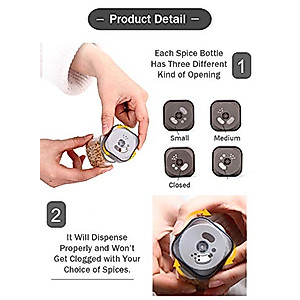 Revolving Spice Rack Organizer Caddy, Rotating Spice Storage for Cabinet and Kitchen, 8 Jar Herb and Spice Countertop Spice Rack(Spices Not Included)