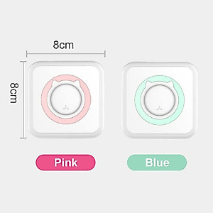 SENOY Portable Mini Thermal Printer, Mini Bluetooth Rechargeable Portable Mobile Printer Compatible with iOS + Android for Print Pictures, Labels, Notes (5 Rolls HD Printing Paper)