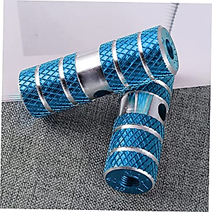 VANZACK 2pcs Pair Mountain Accessories Blue Seat Pegs Anti-Skid BMX Stunt Backseats Cylinder Bicycle Foot Rest One Cycling Adult Feet Hooks Aluminum Pedals Bike for Stands