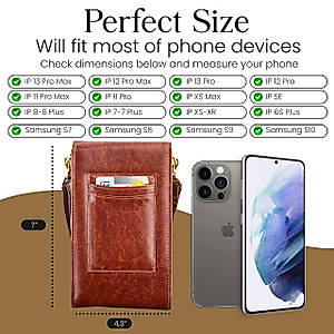 Classico Small Crossbody Phone Purse for Women - Crossbody Bag Wallet for Phone, Cards, Accessories (Small, Black)