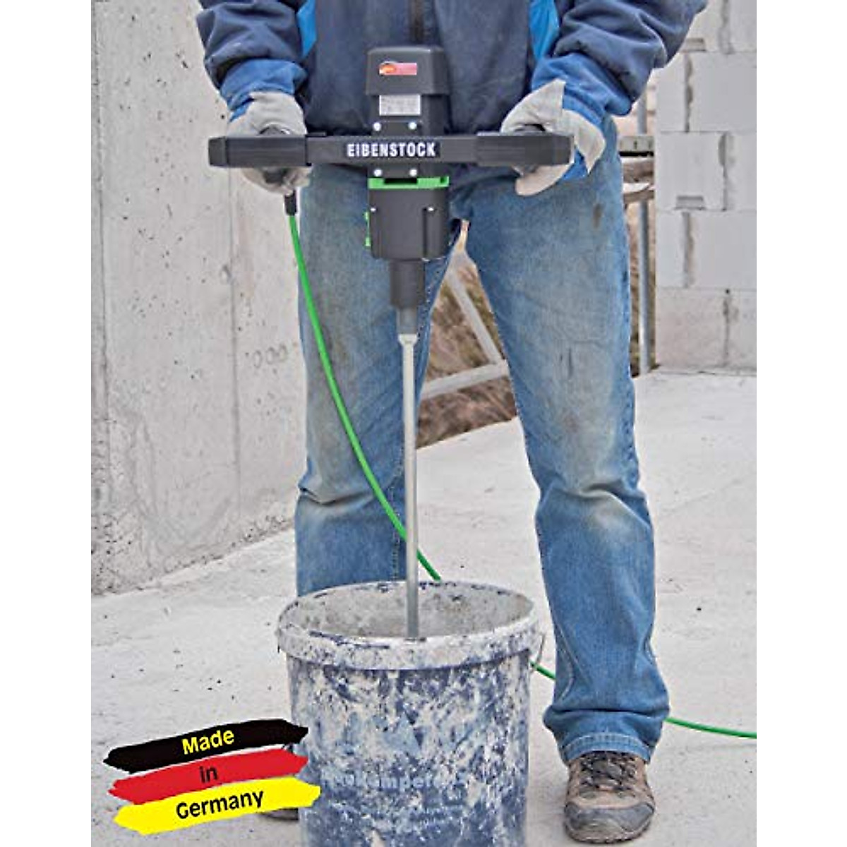 CS Unitec EHR 20.1 R Set Portable Hand-Held Electric Concrete Mixer Including MG 140 Paddle, 10.5 Amp, 110 VAC, 900 lb. per Hour