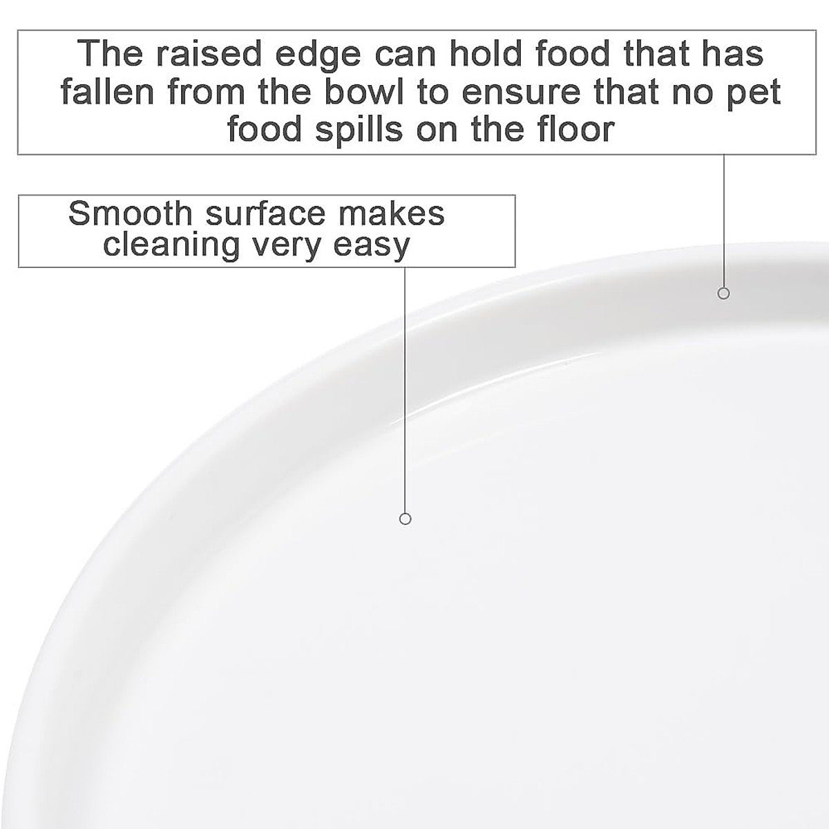 Blaucasa Cat/Dog Bowl Stand Set of 2, Elevated Cat Bowl Stand, Raised Stand for Food and Water Cat Bowls, Non Slip Pet Feeding Station,Prevent Neck & Whisker Fatigue(White, 5.7" L x 2.3" H)