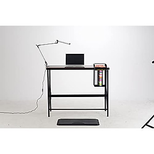 Safco Products Sit/Stand Bi-Level Desk, Walnut/Natural, 48"W x 24"D x 50"H, 1957WL