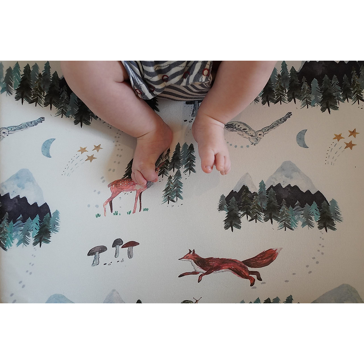 Baby Changing Pad Cover 2-Pack for Boys, Girls (Woodland Forest Animals) - Premium Fitted Sheets Baby Diaper Changing Table Cover - Buttery Soft Cotton Blend