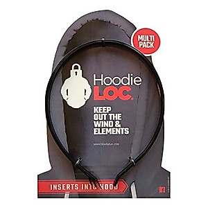 Hoodieloc 3 Pack Hood Inserts, Cold Gear, Outdoor Gear, Wind Blocker, Ear muff, Hood Lock Black