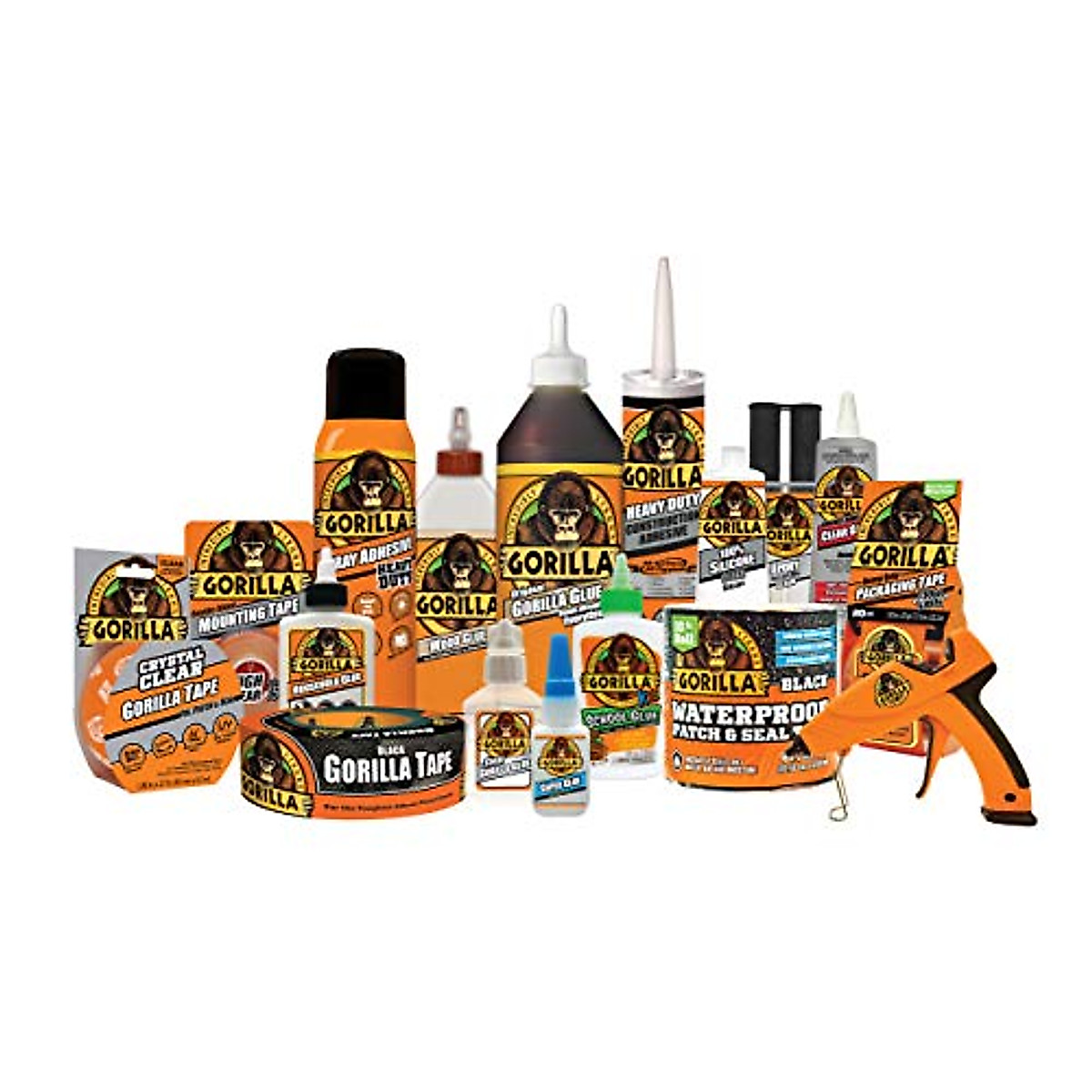 Gorilla Tough & Wide Duct Tape, 2.88" x 25 yd, White, (Pack of 4)