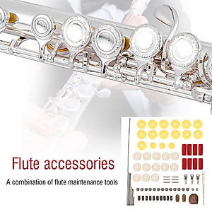 Flute maintenance tools kits,Practical DIY Repair Maintenance Kit Set Musical Instrument Parts Accessories for Flute, suitable for flute lovers