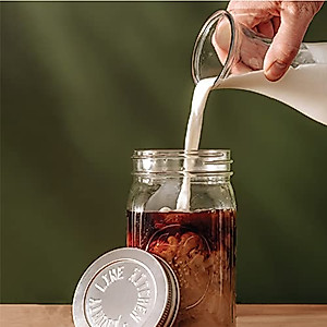 County Line Kitchen - Cold Brew Mason Jar Coffee Maker, Durable Glass, Heavy Duty Stainless Steel Filter and Lid - 2 Quart, (64 oz / 1.9 Liter)