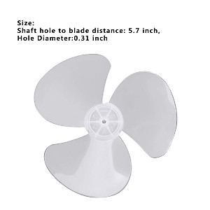 CHICTRY 12 Inch Fan Blade 3 Leaves Plastic Fan Blade Replacement for Household Standing Pedestal Fan Table Fanner General Accessories White One Size