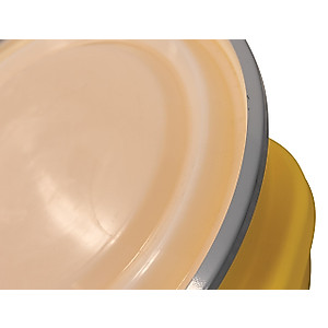 Eagle 20 Gallon Plastic Drum with Lid, Metal Lever-Lock, 20.4"x20.9", Salvage Drum Made of Durable, Lightweight HDPE, Withstands Weather and Chemicals, Made in USA, Yellow, 1654