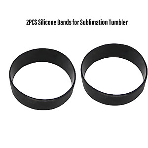 Dielianyi 14PCS Rubber Bottom for Sublimation Tumblers Anti-Slip Self Adhesive Skinny Bottom Wine Straight Tapered Mason Jar 12oz/15oz/17oz/20oz/30oz, Black