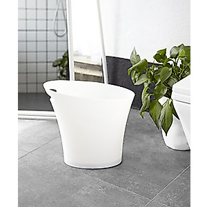Umbra 6215321 2 gal White Skinny Wastebasket - pack of 6