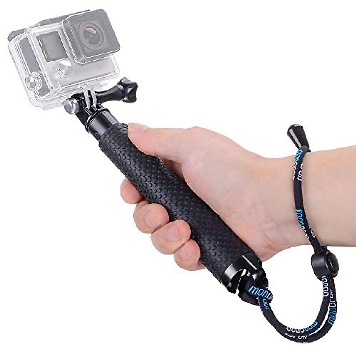 Vicdozia Camera Handle Grip Support Monopod Adjustable Pole Compatible with Go Pro Hero 8 7 6 5 4 3+ 3 Session AKASO SJCAM Xiaomi Yi DJI OSMO Action and More Sports Cameras