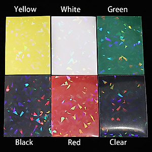 50PCS Premium GEM Laser Outer Matte Photo Holographic Card Sleeves Holo Card Cover Standard Size Shiny Foil Trading Card Sleeve Kpop Cartas Protector 66x91mm Suit Binders (White)