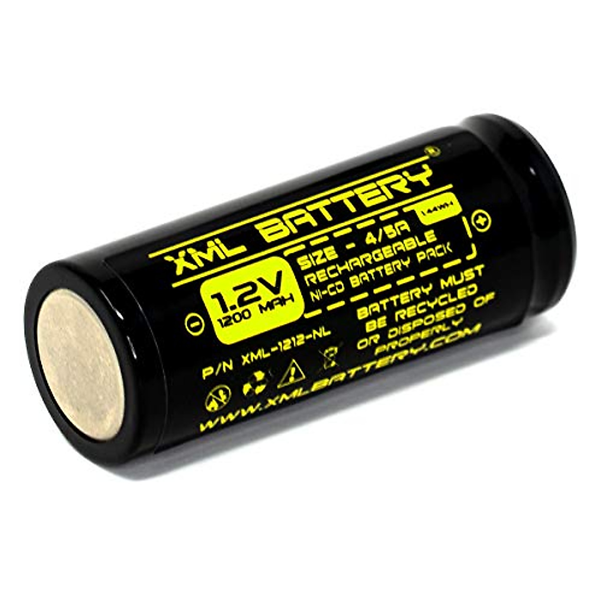 XML Battery (1 Pack ELB-1201N LITHONIA ELB1201N ELB1210N LITHONIA ELB-1210N KR1200AUL SANYO KR-1200AUL 1.2v 1200mAh Ni-CD Battery Replacement for Exit Sign Emergency Light