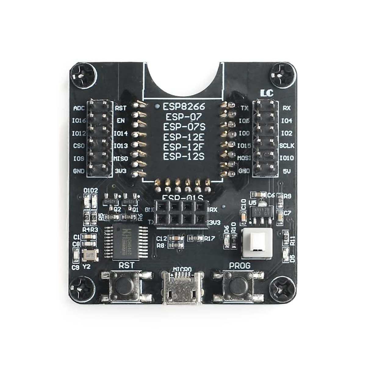 JESSINIE ESP8266 Burner Development Board Test Frame Module Downloader Support for ESP-12F ESP-07S ESP-12E ESP-01S ESP12S ESP-01 Flash Download Tool Test Board Code Burner