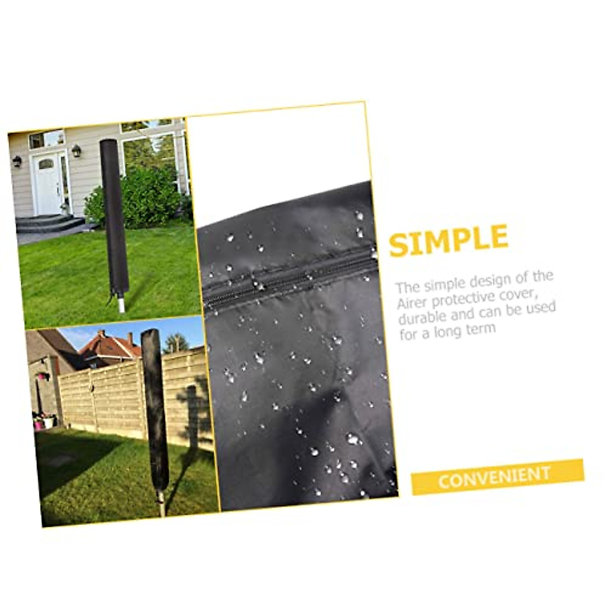 Alipis Clothes Drying Rack Cover Zipper Foldable Drying Rack Outdoor Drying Rack Laundry Racks for Drying Clothes Laundry Drying Rack Rotary Washing Line Cover Umbrella Cover