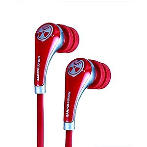 iFrogz IFPZMB-RD0 Ear Pollution Plugz, Earbuds for Mobile Devices, Red