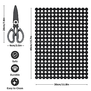 YTCYKJ Kitchen Sink Mat for Stainless Steel/Ceramic Sinks,2 Pack Dish Sink Mats for Kitchen Sink with Scissors, Fast Draining,Easy to Clean,DIY Cut,15.7 X 11.8 Inch(Dark Black)