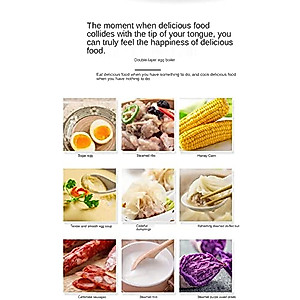 YANPHCE Double structured egg steamer Electric Egg Boiler Cooker Hard Boiled Egg Cooker (Yellow)