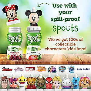good2grow 100% Apple and Fruit Punch Juice 24-pack of 6-Ounce BPA-Free Juice Bottles, Non-GMO with No Added Sugar and an Excellent Daily Source of Vitamin C. SPILL PROOF TOPS NOT INCLUDED (Pack of 24)