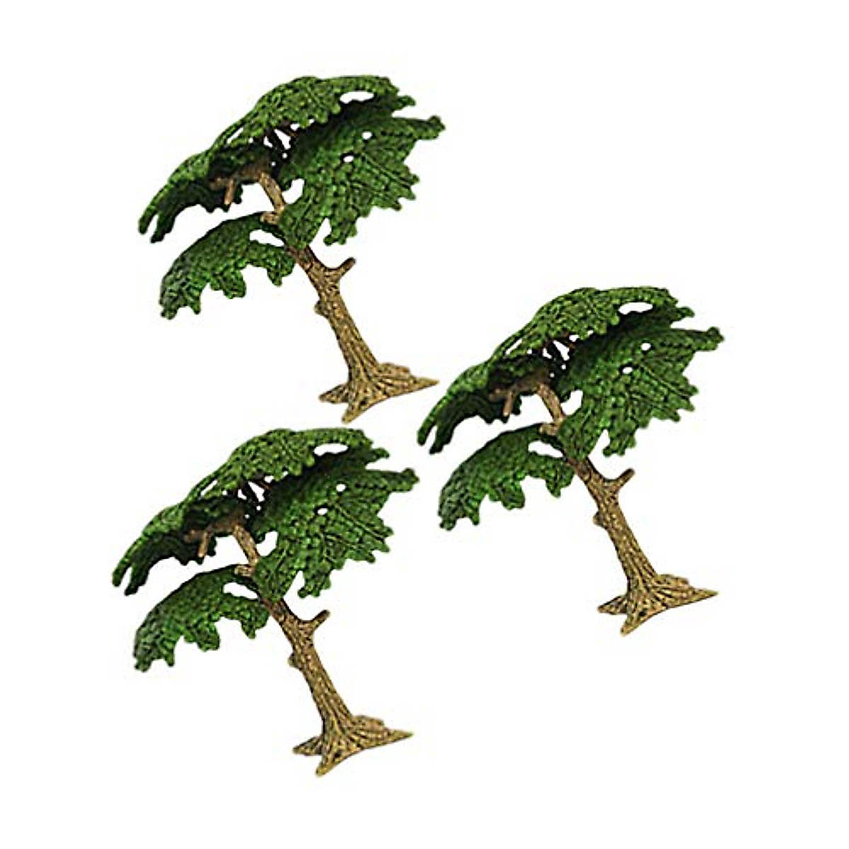 Toyvian 3pcs Tree Model Fake Miniature Trees Train Railways Architecture Landscape Scenery Simulated Mini Pine Tree Cypress Model for DIY Scenery Craft Project Size S
