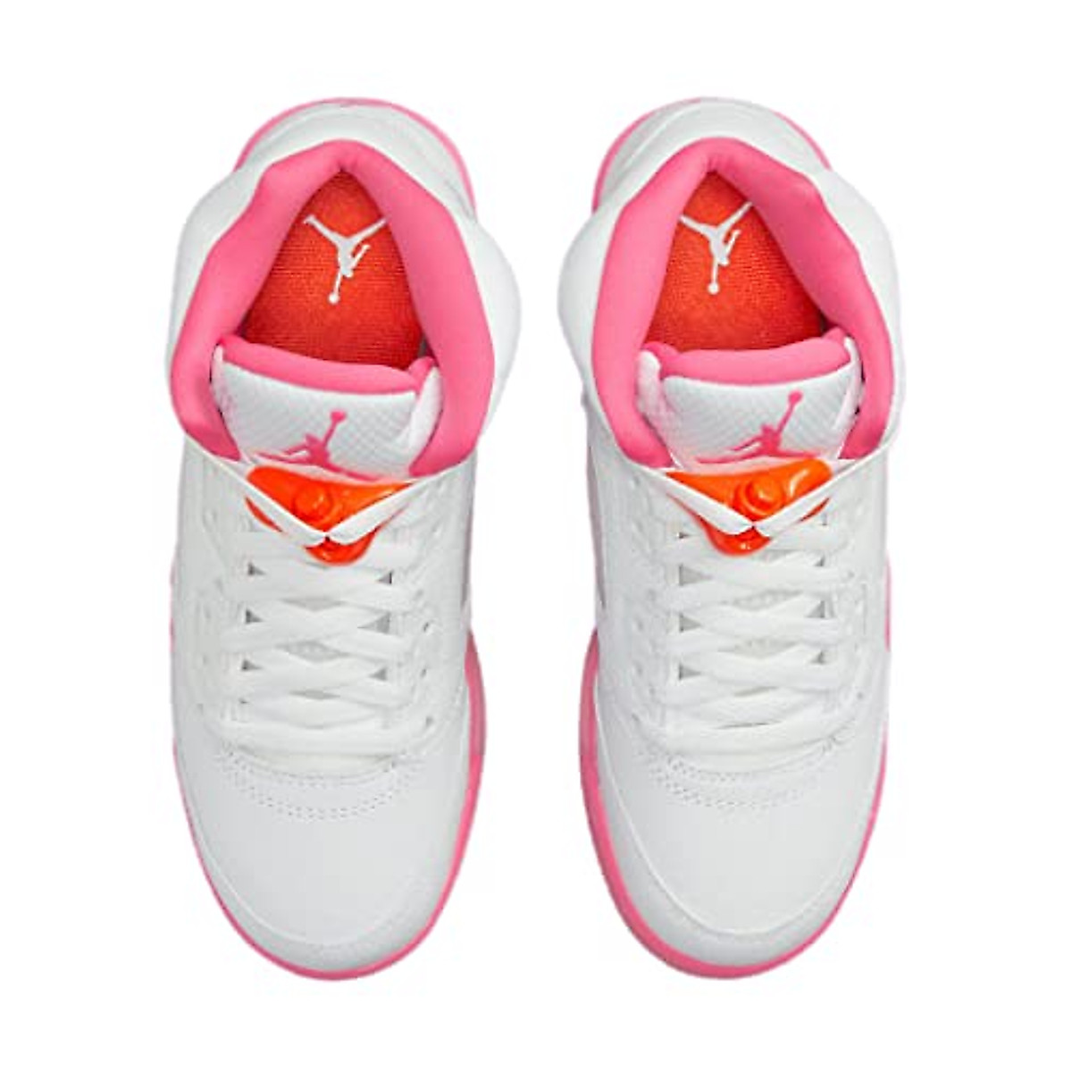 Jordan Boy's Jordan 5 Retro (Big Kid) White/Pinksicle/Safety Orange 5 Big Kid M