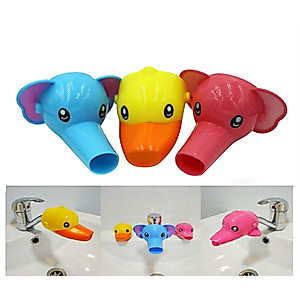 OGIFCHEN Baby and Children's faucet extension faucet guide sink extender long water hand washing device water diverter （3 Packs Dolphin）