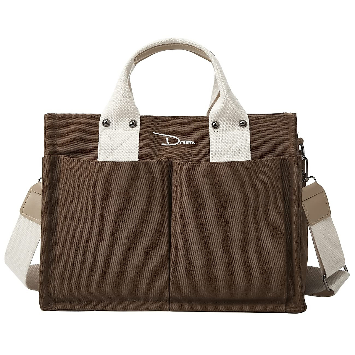 Canvas Tote Bag Purses for Women Large Canvas Work Shoulder Bags Casual Crossbody Purse for Travel Daily