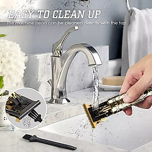 Professional Cordless Hair Trimmer, T-Blade Hair Clippers for Men, Zero Gapped Trimmer Rechargeable Beard Trimmer Edgers Clippers, 1600.0 Ounce