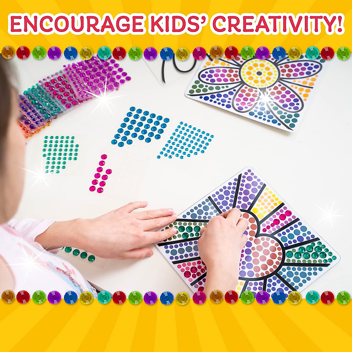 PURPLE LADYBUG Christmas Presents for Kids - SUNGEMMERS Window Art Kit + Jewelry Box Craft Kit