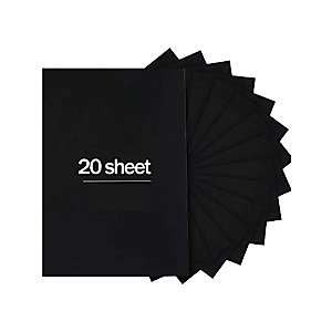 20 Sheets Black Cardstock 8.5 x 11, 250gsm/92lb Black cardstock Paper for DIY Arts Christmas Cards Making, Black Craft Paper for Invitations, Stationary Printing,Scrapbook Supplies