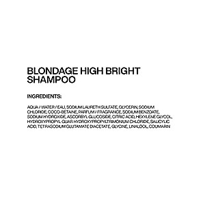 Redken Blondage High Bright Shampoo  | Brightens and Lightens Color-Treated and Natural Blonde Hair Instantly | Infused with Vitamin C | 10.1 Fl Oz