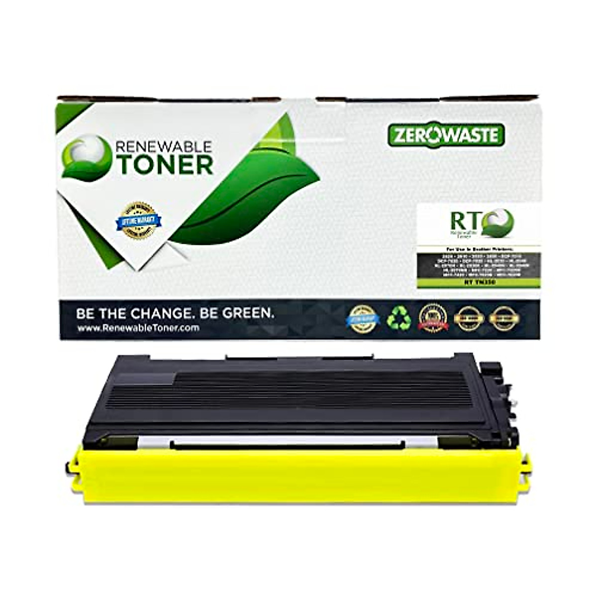 Renewable Toner TN-350 Compatible Replacement for Brother TN350 Intellifax 2820 2850 2910 2920 Laser Printers DCP-7010 7020 7025 HL-2030 2040 2070 MFC-7220 7225 7420 7820