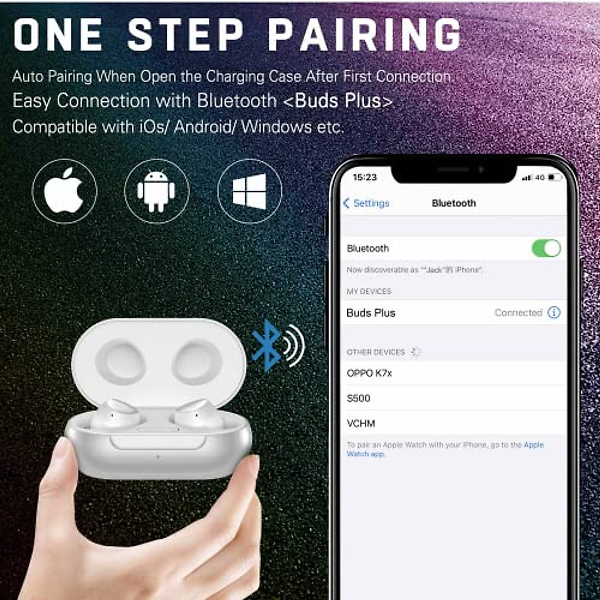 UrbanX Street Buds Plus for Nokia 2720 V Flip - True Wireless Earbuds w/Hands Free Controls (Wireless Charging Case Included) - White