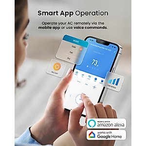 Pro Breeze Smart Air Conditioner Portable 10,000 BTU - 1130W Portable Air Conditioner with 4-in-1 Function, 300 Sq Ft Coverage, 24 Hour Timer & Window Venting Kit Included - AC Unit with Wifi & App