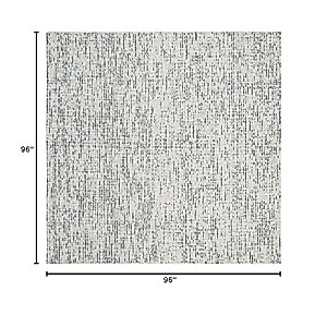 SAFAVIEH Abstract Collection 8' Square Blue/Charcoal ABT468B Handmade Premium Wool Area Rug