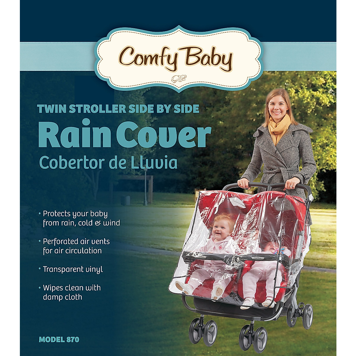 Babyroues Twin Stroller Weathershield/Raincover