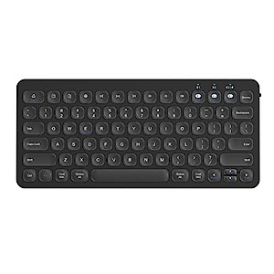 PINKCAT Bluetooth Keyboard, Multi-Device Wireless Keyboard Compatible with Laptop/PC/Notebook/MacBook/Computer, Ultra-Thin Sleek Design for iPhone/iPad/iPad Mini/iPad Pro/iPad Air/Smart TV - (Black)