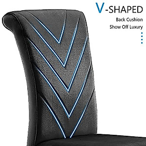 AZhome 5 Pieces Dining Table Set, Black and Gold Kitchen and Dining Room Sets for 4, Gold Metal X-Shaped Base Dining Table, Black Velvet Upholstered Dining Chairs with Gold Stainless Steel Legs