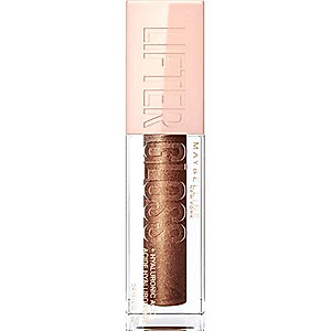 Maybelline Lifter Gloss, Hydrating Lip Gloss with Hyaluronic Acid, High Shine for Plumper Looking Lips, Crystal, Golden Neutral, 0.18 Ounce