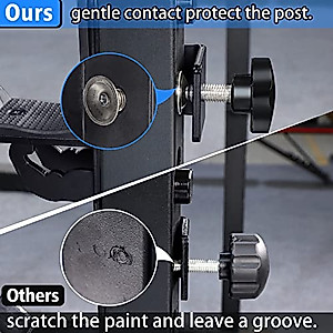 BRTGYM J Hooks Power Rack for 2x2 Squat Rack Power Cage with 1" Holes, 1000lbs Capacity J Cups, 5GA Steel Constructed