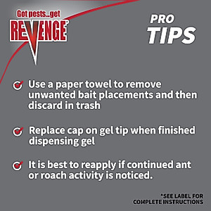 Revenge Invisible Ant & Roach Gel Bait, Long Lasting Protection for Home Pests