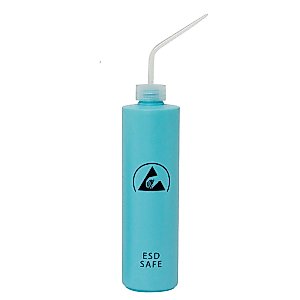 MiDanggu 8OZ/16OZ ESD Safe Wash Bottle,Squeeze Water Squirt Bottle Medical Label Tattoo,Solvent Flux Liquid Isopropyl Alcohol Dispenser,Static Dissipative, (500ML, Blue, 1)