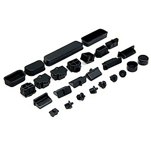 Cosmos Black silicone anti-dust stopper/plug set