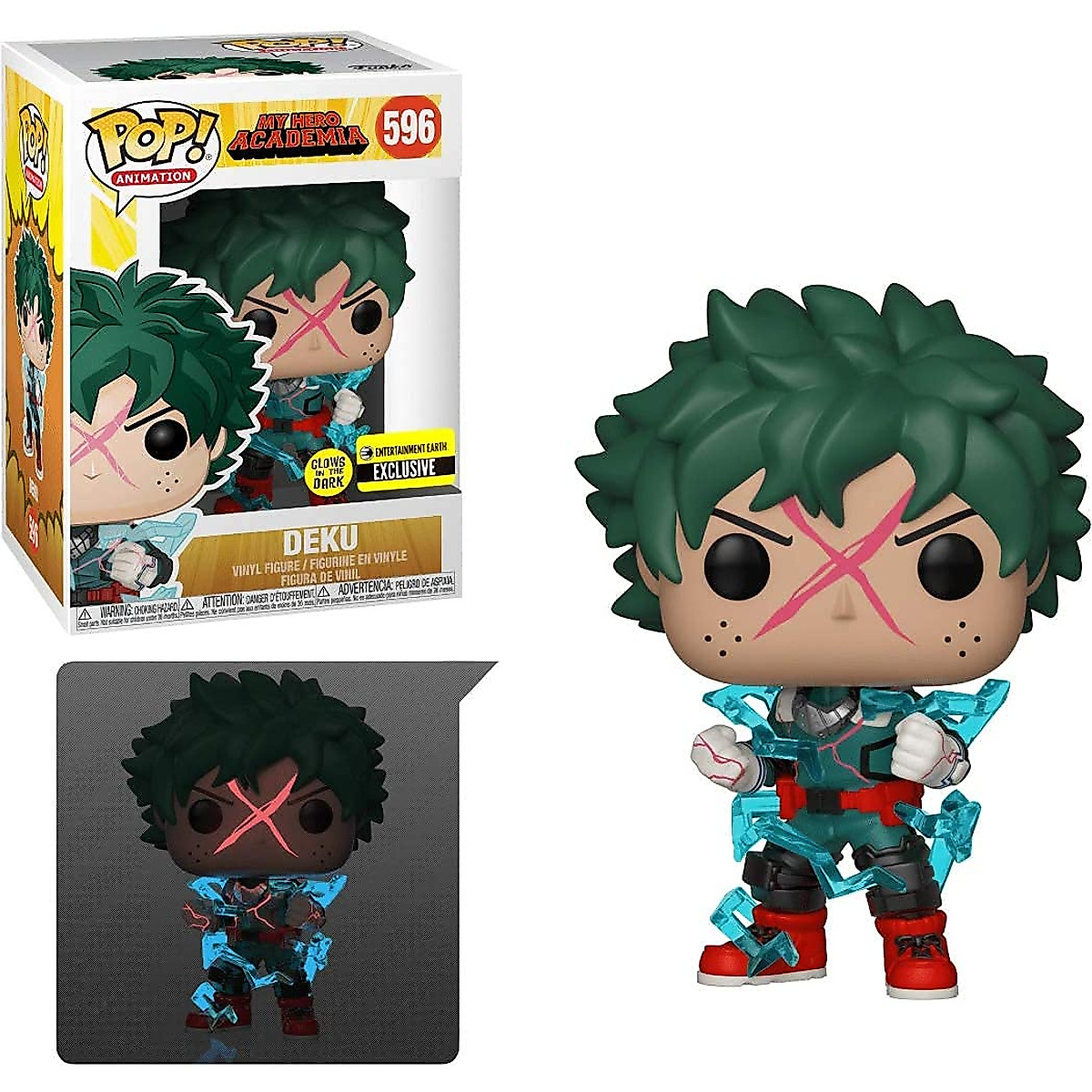 Funko My Hero Academia - Deku Full Cowl (Izuku Midoriya) Glow-in-The-Dark Pop! Vinyl Figure (Bundled with Compatible Pop Box Protector Case)