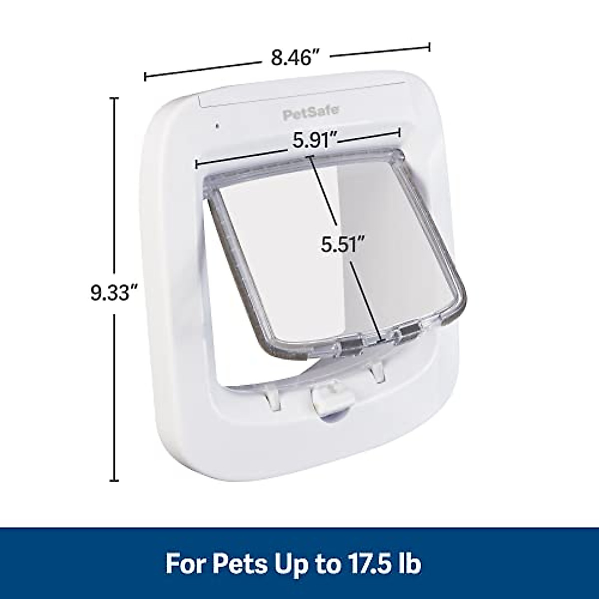 PetSafe Microchip Cat Door, Exterior or Interior Pet Door - Multi-User RFID Access Up To 40 Pets, 4-Way Locking, Weatherproof, DIY Easy Install, Hardware Kit; Privacy for Cat Litter Box or Pet Feeder